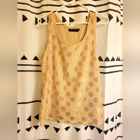 The Limited | Tops | The Limited Beige And Gold Tank Top | Poshmark